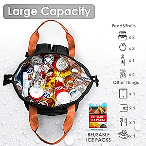 BAGSPRITE Insulated Backpack Cooler for Women, Soft Cooler Backpack with Ice Pack, 24 Can Small Ice Chest Backpack, Waterproof Large Insulated Lunch Bags, Small Lunch Backpack for Camping, Beach