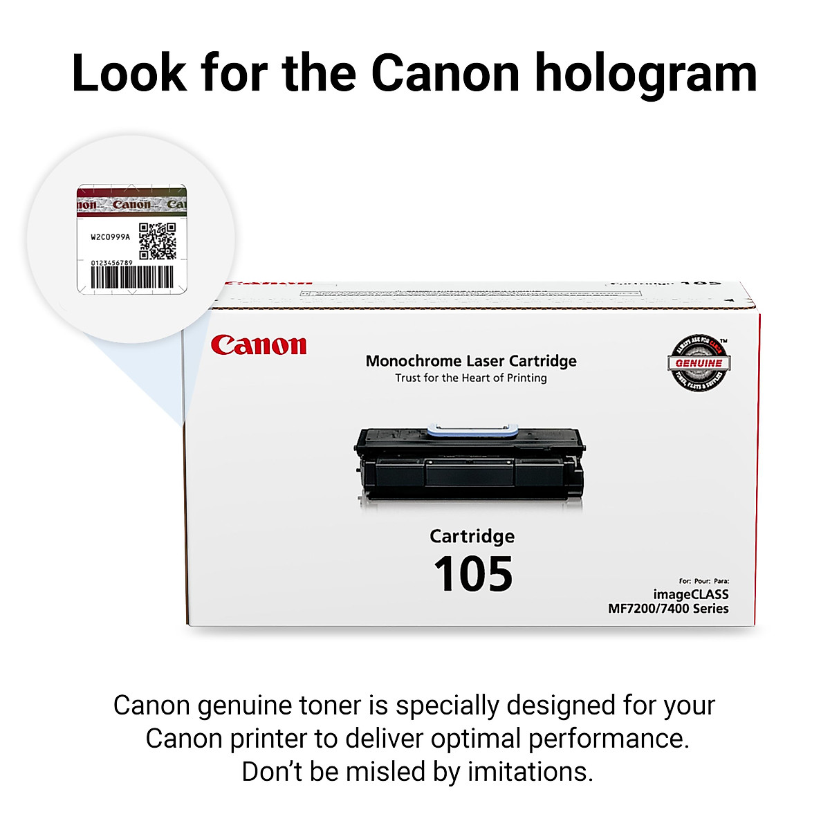 Canon Original 105 Toner Cartridge - Black