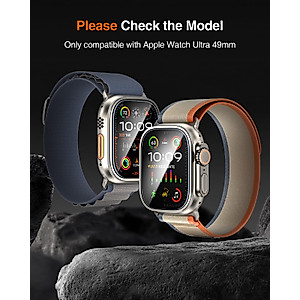 LK 6 Pack for Apple Watch Ultra 2 Screen Protector 49mm / Apple Watch Ultra [Install Tool Included] Touch Sensitive, HD Clarity [9H Tempered Glass] Screen Protector Apple Watch Ultra 2, Shatterproof