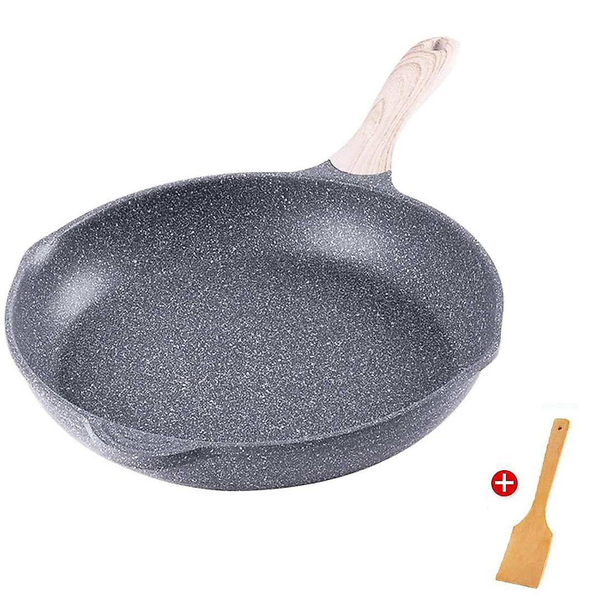 MINGTIANHUIGENGHAO Nonstick Frying Pan ，Granite Stone Frying Skillet with Non-Toxic Stone-Derived Coating, Stone Skillets Nonstick with Lids Nonstick Egg Pan/Omelette Fry Pan (Size : 28cm)