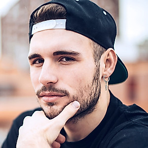 ONESING 20 Pcs Clip On Earrings for Men Magnetic Earrings Dangle Earring Hoop Sterling Earrings Men Stainless Steel Non Pierced Magnetic Earring Fake Earrings Piercings Silver