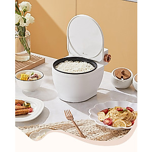 Funny Rice Cooker 6 Cup Non-Stick Multi Cooker Toilet-Shaped Electric Cooking Pot For Stir Fry, Steak, Noodles, Soup Portable Hot Pot For Dorm, Office, Travel