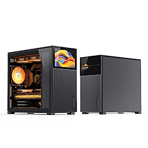 JONSBO D41 MESH SC Black ATX Computer Case with Screen, ATX Motherboard PC Case Mid Tower/Support RTX 4090(335-400mm) GPU 360/280AIO,Power ATX/SFX: 100mm-220mm Multiple Tool-Free Design,Black