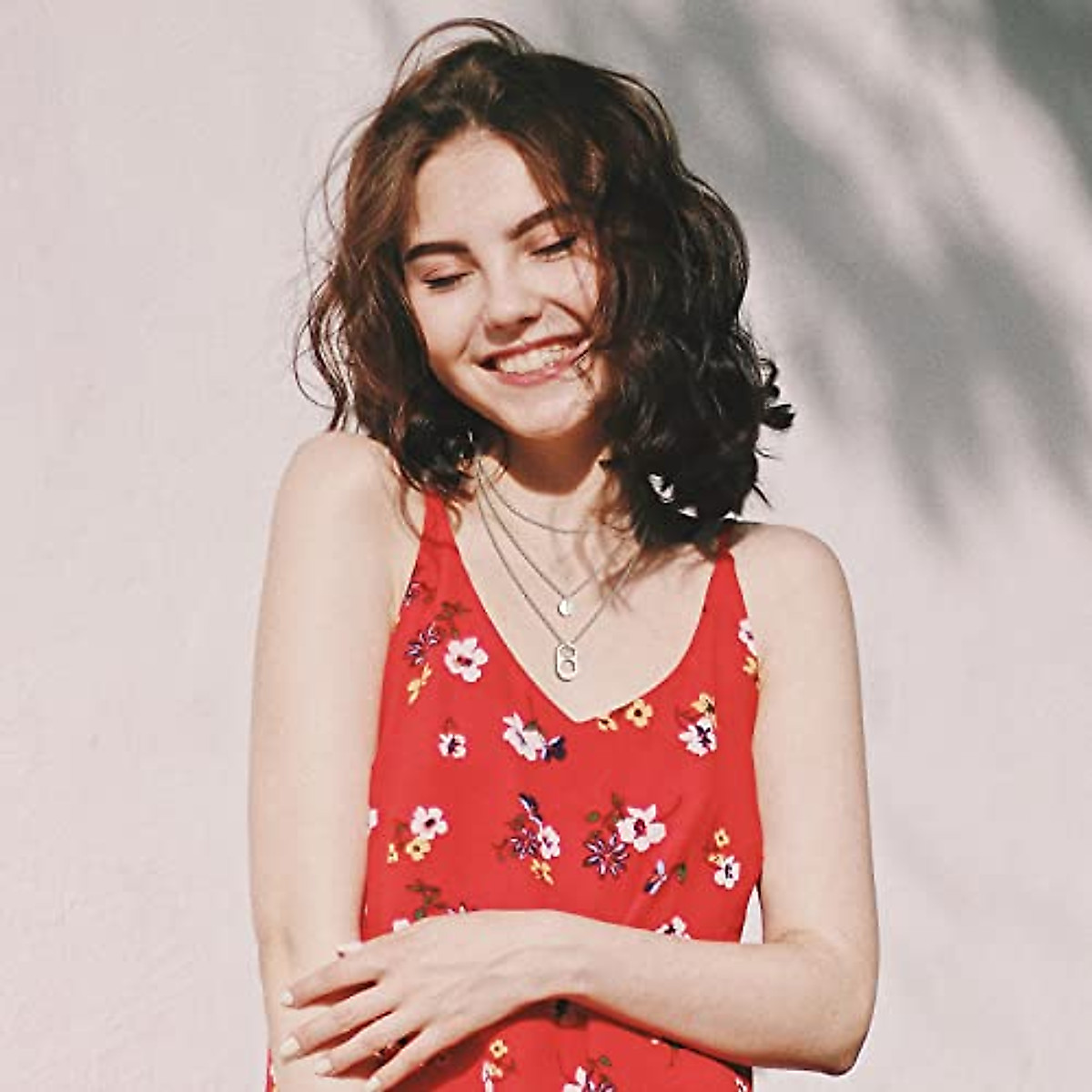 Frodete Gold Initial Charm Necklace for Women Gold Cherry Poker Boot Heart Letter Pendant Choker Paperclip Link Chain Necklaces for Womens Gifts for Christmas Stocking Stuffers