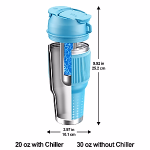 Acko Tumbler with Coffee Chiller, Stainless Steel Insulated Tumbler, Reusable for Coffee/Tea/Beverage, 30oz (Blue)