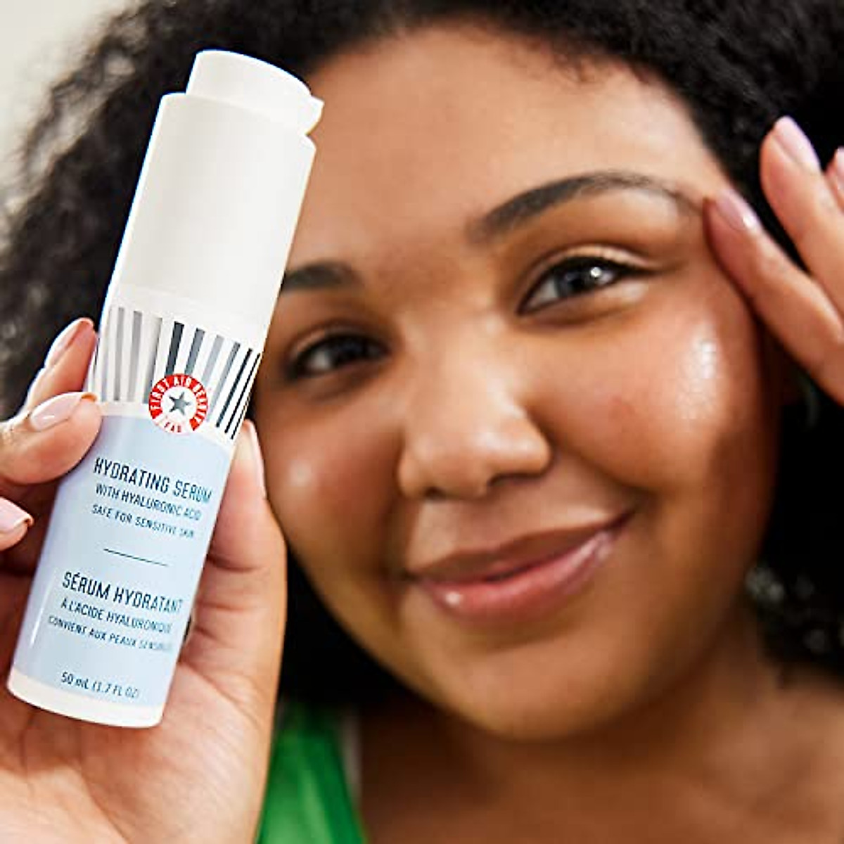 First Aid Beauty Hydrating Hyaluronic Acid Serum, Instantly Boosts Moisture + Provides 24 Hours of Hydration for All Skin Types, 1.7 oz