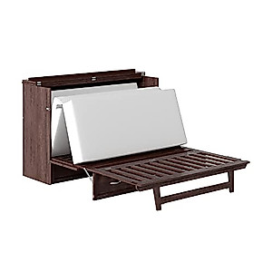 AFI Deerfield Murphy Bed Chest with Charging Station, Queen, Burnt Amber