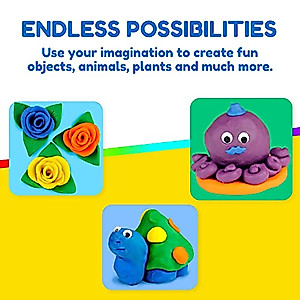 Hygloss Products Play Dough, Safe & Non-Toxic Modelling Dough for Arts & Crafts, Learn & Play, Unscented, 1lb. White