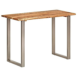 YPWRENH Decorative Table Cocktail Table Dining Table 43.3"x19.7"x29.9" Solid Wood Acacia for Dining Room, Kitchen or Living Room