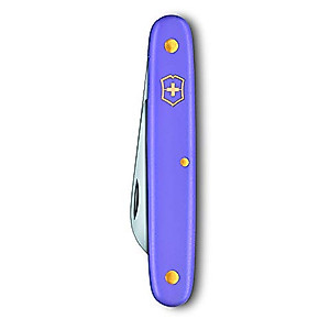 Victorinox Garden Floral Knife, Swiss Made, Straight Blade, Stainless Steel, Purple