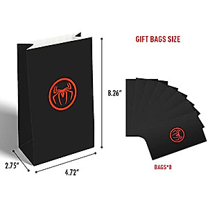 88Pcs Miles Morales Spider-man Birthday Party Favor Supplies - Spiderman and his best friends Masks&Slap Bracelets Candy Bags&Stickers Gifts for Kids Birthday Spider man Themed Party Favors Birthday Decorations