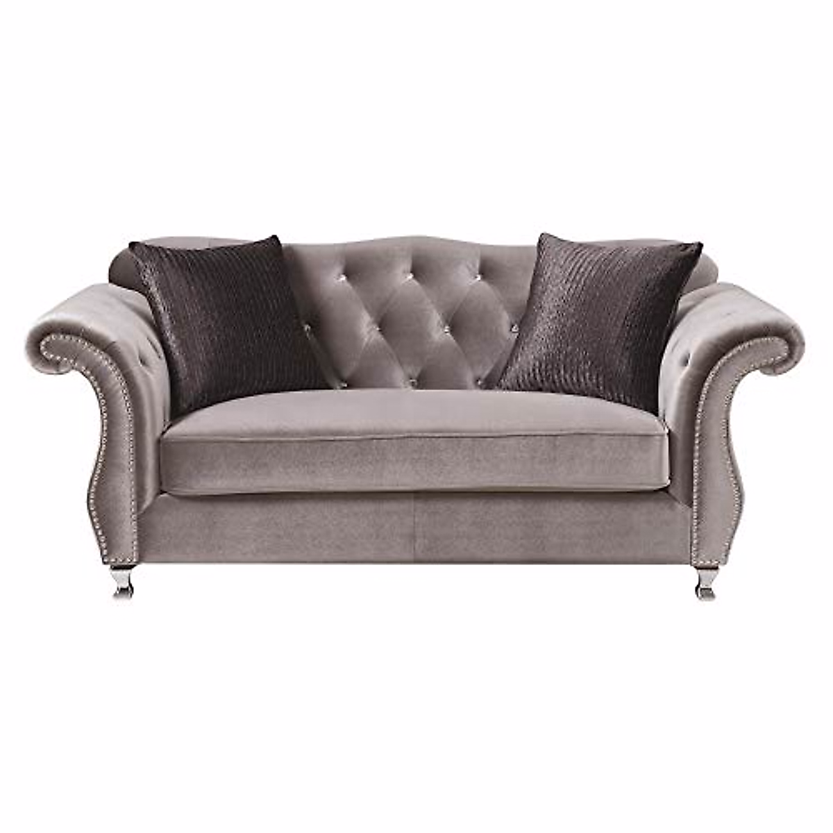 Coaster Furniture Living Room Sofa Love Seat Silver 551162