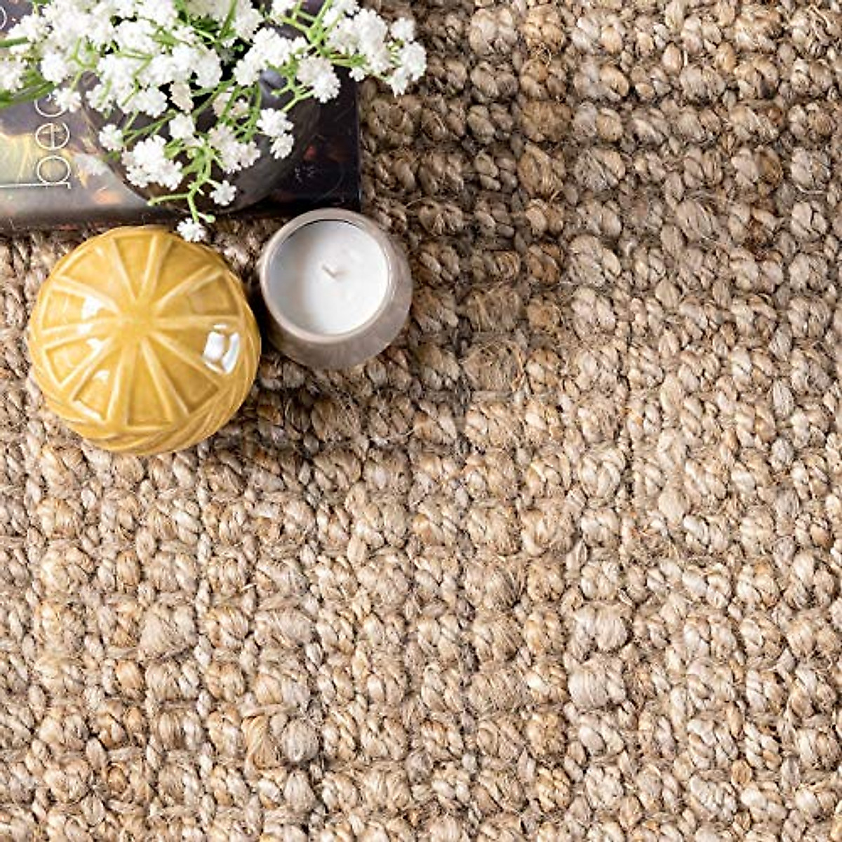 nuLOOM Daniela Farmhouse Chunky Jute Accent Rug, 3x5, Natural