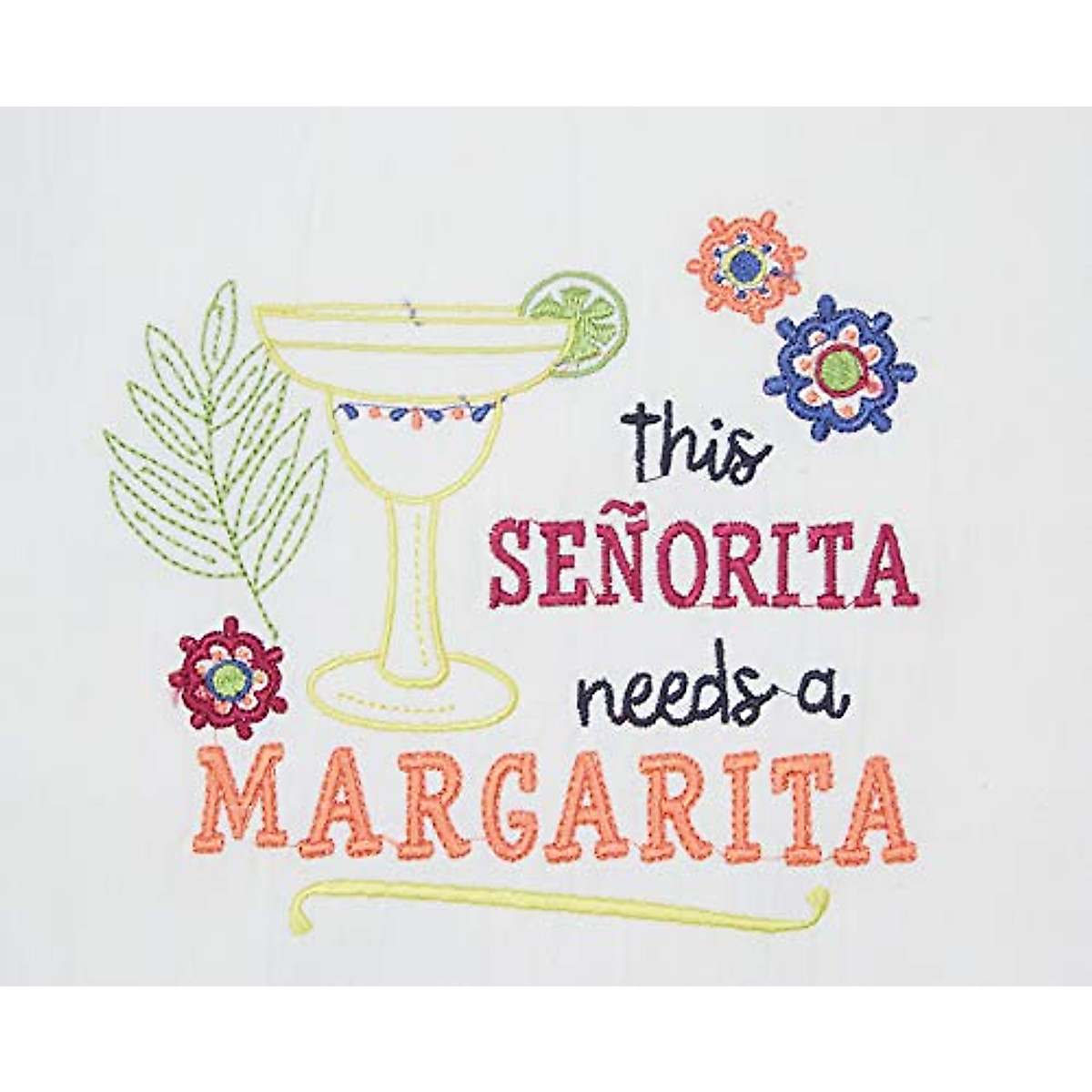 Aunt Martha's Dirty Laundry Senorita Needs a Margarita Flour Sack Dish Towel Small