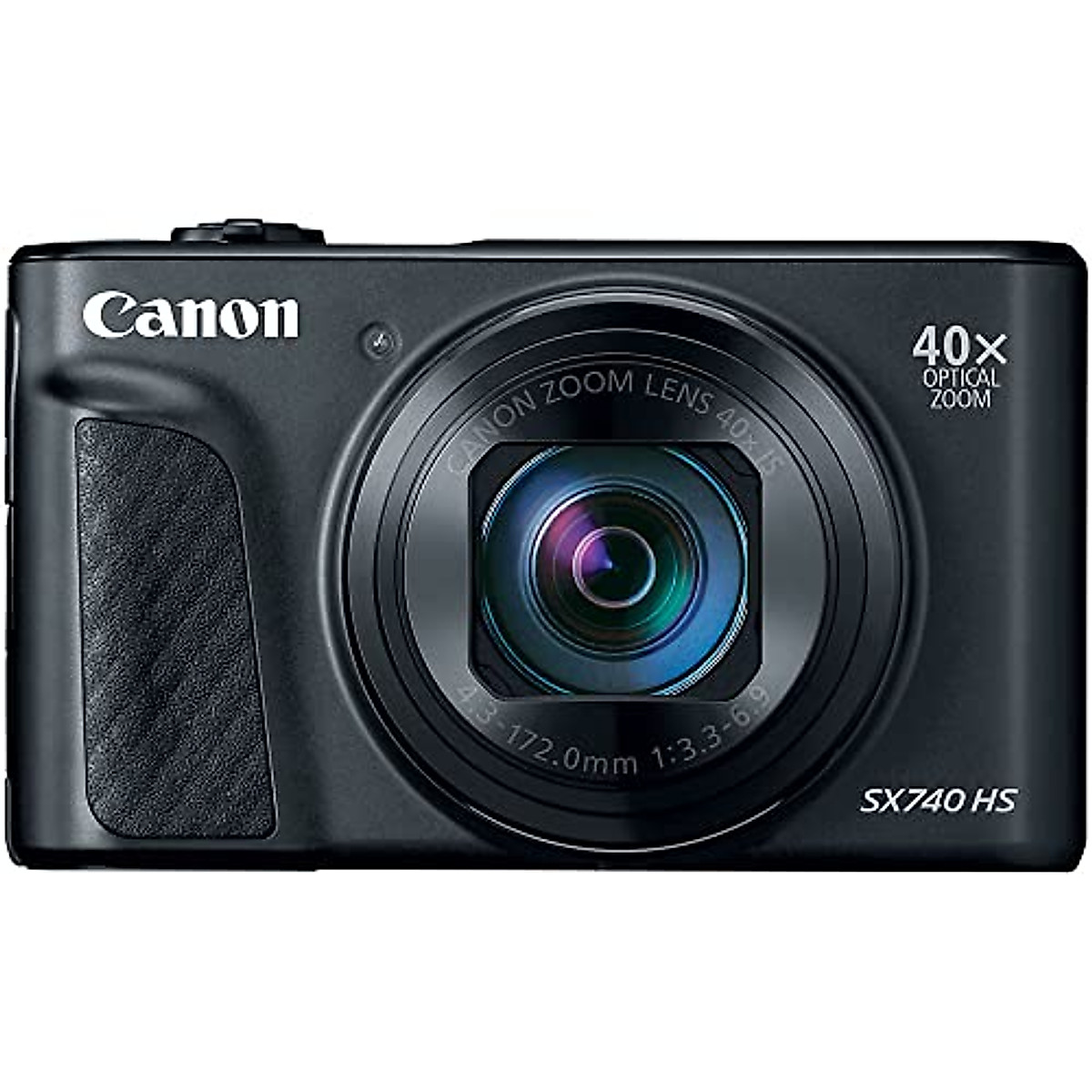 Canon PowerShot SX740 HS Digital Camera (Black) (2955C001), 2 x 64GB Memory Card, 3 x NB13L Battery, Corel Photo Software, Charger, Card Reader, LED Light, Soft Bag + More (Renewed)