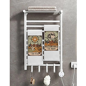 Knibeo Tarot Kitchen Towels Set - Witchy Bathroom Decor, 2 Pieces 16 X 24 Inch Tarot Card Bath Hand Towels, Gifts for Witchy Women, Tarot Decor, Hand Towels for Bathroom