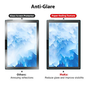 MoKo PET Matte Screen Protector Fit Surface Go 4 2023 / Go 3 2021 / Go 2 2020 / Go 2018, Write, Draw and Sketch with The Surface Pen Like on Paper, Anti Glare Film for Microsoft Surface Go, Clear