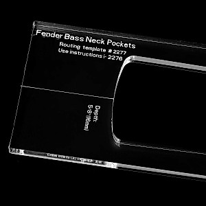 Musiclily Pro CNC Accurate Acrylic Bass Neck Routing Templates for Standard Jazz Bass/P-Bass