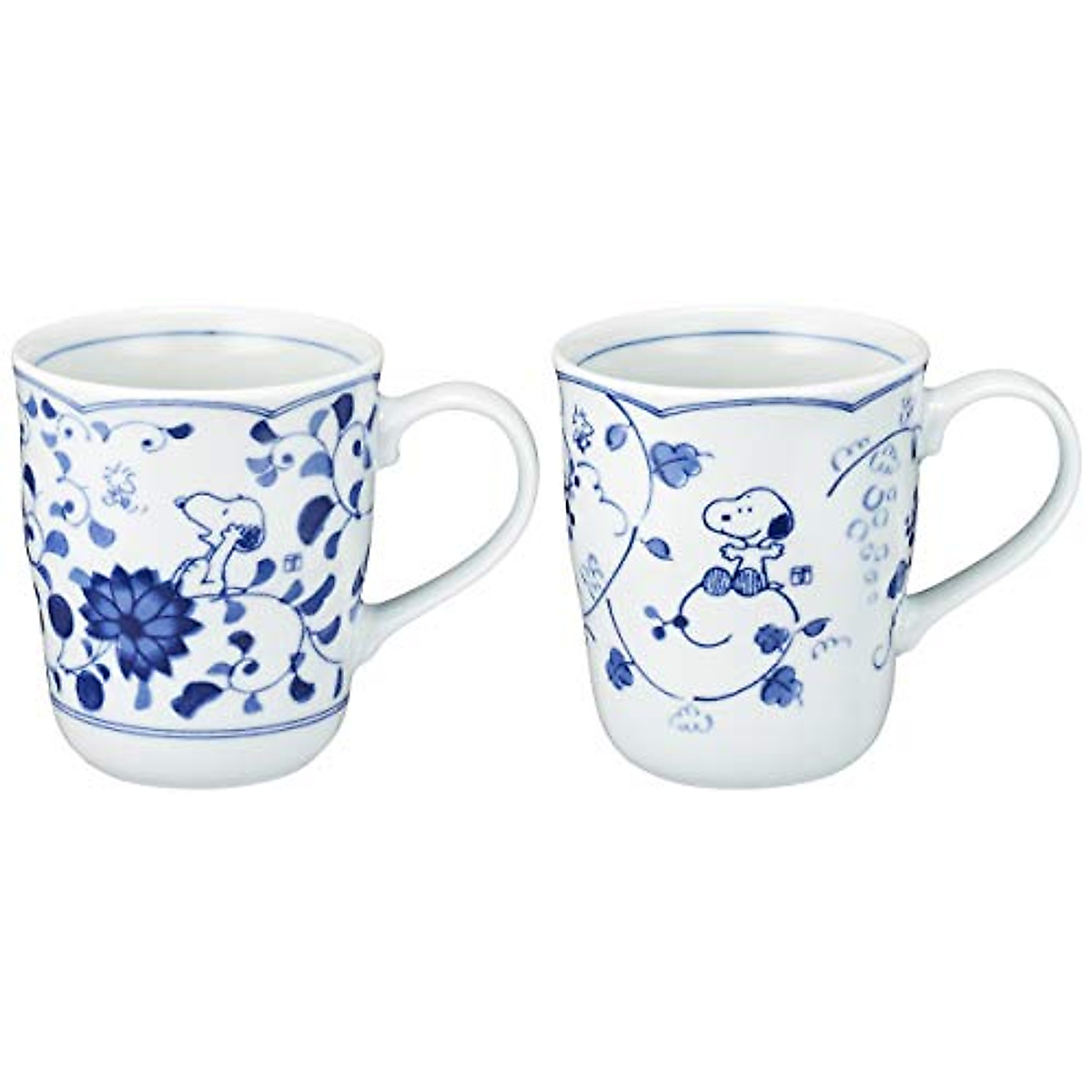 Sunupii 630740 Indigo Arabesque Pair Mug Set, Arabesque / Grape (Comes in a Gift Box), Mother's Day, Gift, Gift
