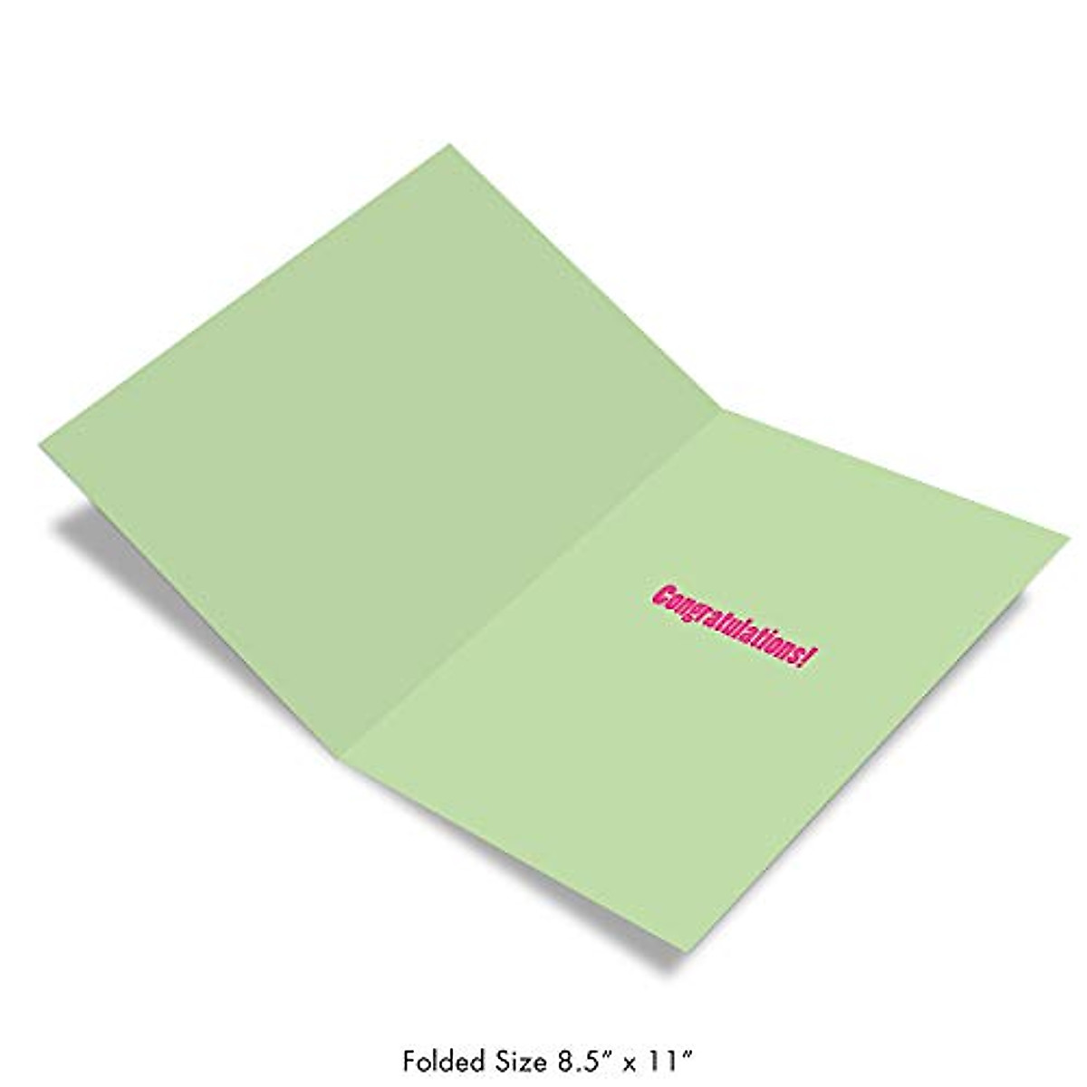 NobleWorks - Jumbo Congratulations Greeting Card (8.5 x 11 Inch) - Group Congrats Notecard from All of Us, Groups - Big Congrats From Us J3893CGG