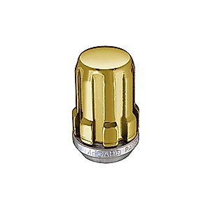 McGard 65002GD Chrome/Gold SplineDrive Lug Nuts (M12 x 1.5 Thread Size) - Box of 50