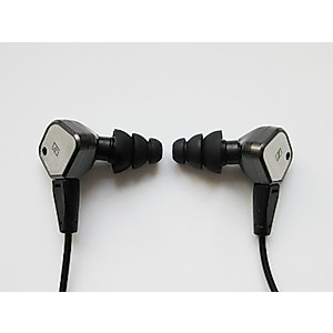 6pcs Small (S) Black Soft Triple Flange Replacement Eartips Earbuds Set Compatible with Sennheiser IE Series, CX Series, CXC Series, CXL Series, OCX Series, and MM Series in Ear Earphone Headsets
