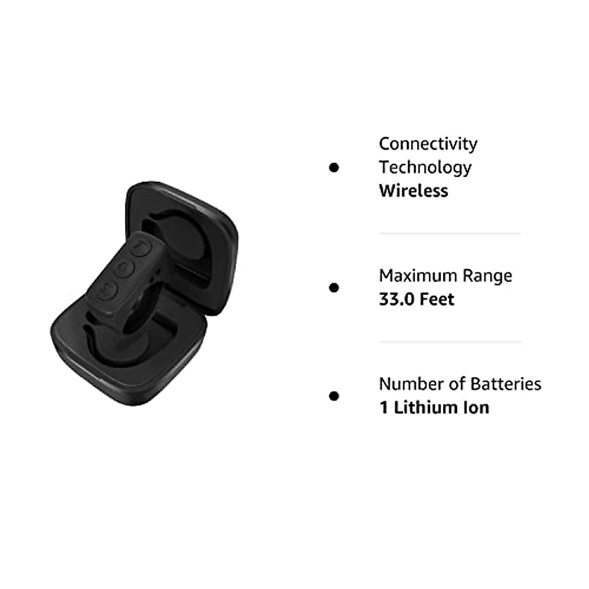 TikTok Remote Control Kindle App Page Turner, Bluetooth Camera Video Recording Remote, TIK Tok Scrolling Ring for iPhone, iPad, iOS, Android - Black