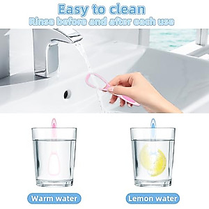 Denovin 6 Pack Tongue Scrapers for Adults, Tongue Cleaner for Oral Care, Tongue Scrubber Helps Reduce Bad Breath and Fresh Breath, Easy to Carry and Use (Pink and Blue)