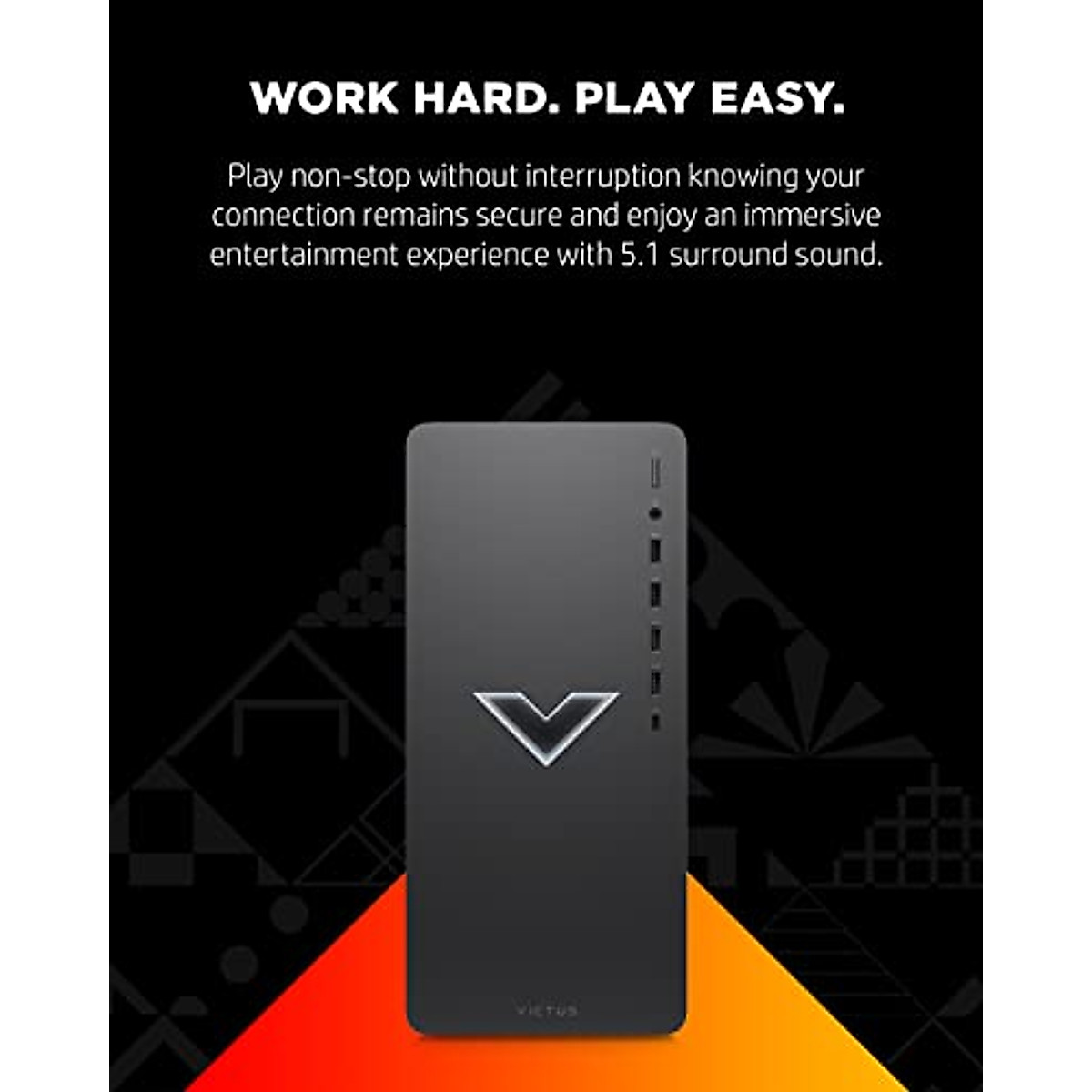 HP Victus 15L Gaming Desktop Computer Bundle PC, AMD Ryzen 3 Processor, 8 GB SDRAM, 256 GB SSD, Windows 11 Home OS, Surround Sound, Wi-Fi 6 and Bluetooth (TG02-0110, 2022)