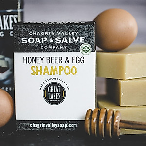 Chagrin Valley Soap & Salve Organic Natural Shampoo Bar - Honey Beer & Egg (1 Bar)