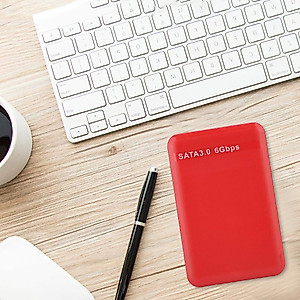 2.5inch USB3.0 SATA3.0 6Gbps Mobile Hard Disk Box Supports 3TB UASP Acceleration(红色)