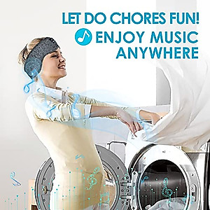 Sleep Headphones Bluetooth Sleeping Headband - Comfy Sleeping Headphones for Side Sleeper Elastic Music Sleep Band Cozy ASMR Wireless Eye Mask Christmas Gifts for Women Stocking Stuffers for Women Men