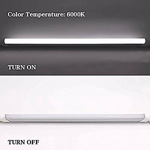 KALINA 2FT LED Tube Lights, 8W (25W Fluorescent Bulb Replacement), 6000K Cool White, Ballast Bypass, Frosted Cover, Pack of 4