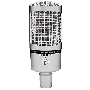 Turnstile Audio Concourse Series TAC700 Multi-Pattern Condenser Microphone, Bundle with H&A Reflection Filter, Silver