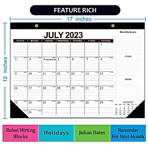 Kyweel 2024-2025 Desk Calendar, 12 Month Desk Calendar/Wall Calendar Combo, 17" x 12", January 2024-December 2024, Highlight Holidays, Planning Calendar, Thick Paper
