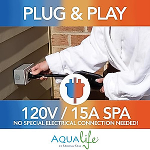 AquaLife Outback™ 5-6 Person 20-Jet Non-Lounger Hot Tub with LED Lighting and Insulated Cover