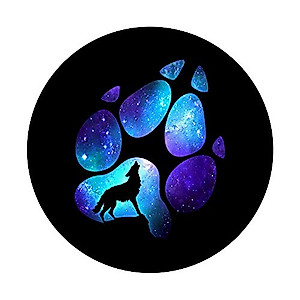 Wolf Paw Print Wolves Animal PopSockets PopGrip: Swappable Grip for Phones & Tablets