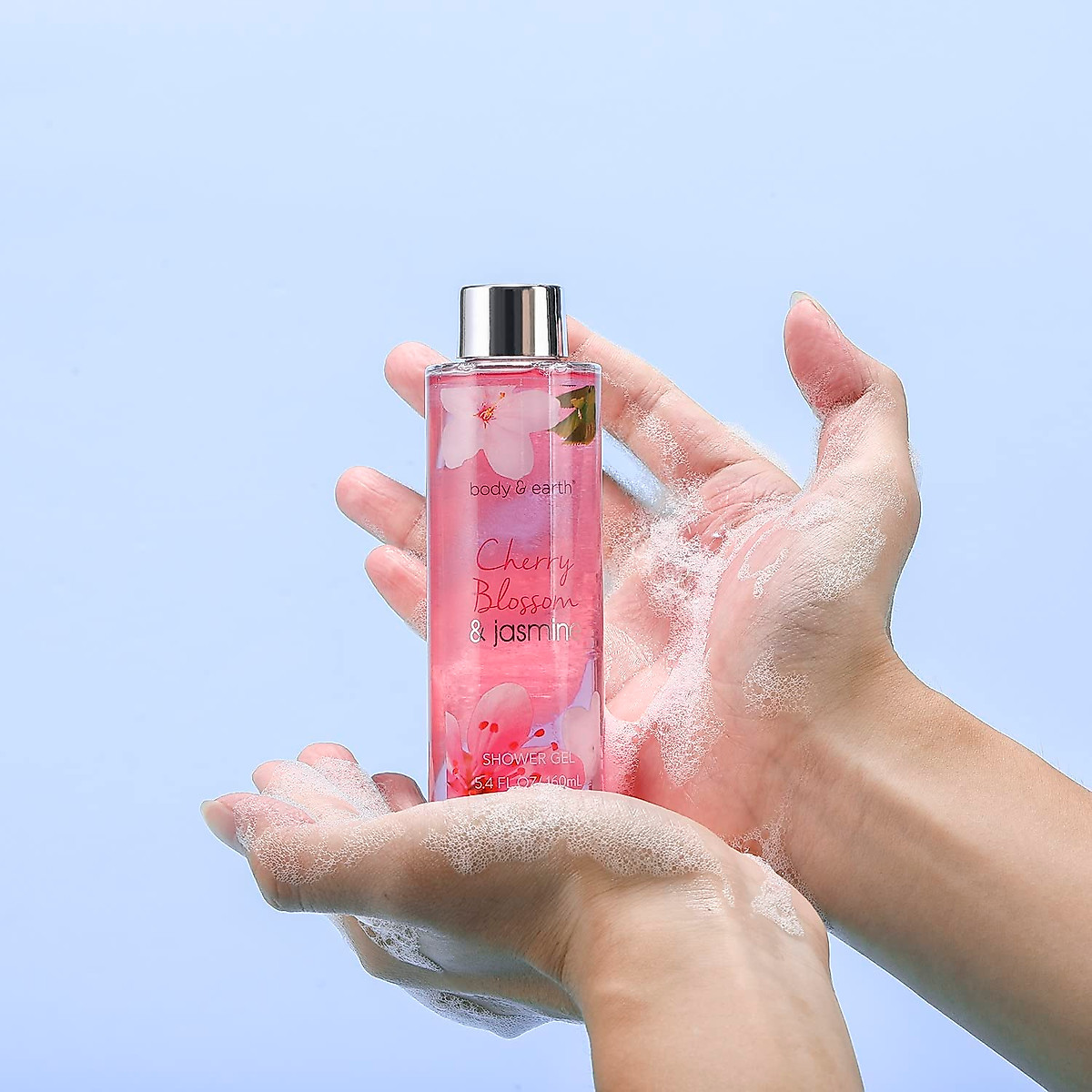 Gift Baskets for Women Body & Earth Bath and Body Gift Set for Women, Valentine's Gifts for Women, Cherry Blossom & Jasmine Spa Gifts for Women Bath Gift for Women, Regalos Para Mujer