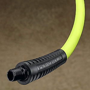 Flexzilla Air Hose, 3/8 in. x 100 ft., 1/4 in. MNPT Fittings, Heavy Duty, Lightweight, Hybrid, ZillaGreen - HFZ38100YW2