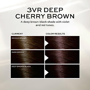 John Frieda Precision Foam Colour, Deep Cherry Brown 3VR, Full-coverage Hair Color Kit, Anti-Fade Gray Coverage, Deep Color Saturation Hair Dye, Pack of 2