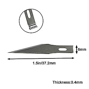 TIHOOD 100PCS #11 Replacement Hobby Blade SK5 Carbon Steel Craft Knife Blades for Art Work Cutting Carving Paper Sculpture DIY