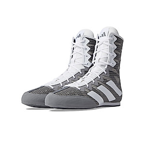 adidas Unisex Hog 4 Boxing Shoe, Grey/White/Black, 12 US Men