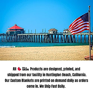 IT'S A SKIN Personalized Photo Blanket - Customized Gift for Birthday, Anniversary, Wedding - 50x60 Fleece Blanket with Personalized Pictures - Family, Couples, Adults, Kids Custom Picture Blankets