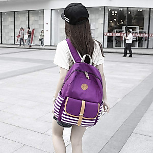 Backpack for Girls, Createy School Backpack Bookbags Causal Travel Canvas Rucksack Laptop Bag Canvas Girls Backpacks with Lunch Box and Pencil Case for Teens
