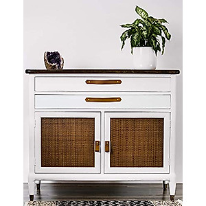 KEYAIIRA - Leather and Brass Drawer Handle - minimal furniture knobs modern kitchen handle pulls for cabinets farm house Scandinavian dresser hardware