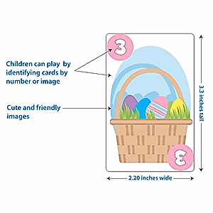 Arizona GameCo Easter Bunny Go Fish Card Game | Kids Ages 4-9 | Play 3 Fun Games Including Go Fish, Slap Jack & Old Maid Using 1 Deck | an Ideal Easter Gift or Use as Basket Stuffers for Girls & Boys