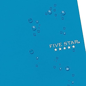 Five Star Small Spiral Notebook, 2-Subject, College Ruled Paper, Fights Ink Bleed, Water Resistant Cover, 6" x 9-1/2", 100 Sheets, Tidewater Blue (06180AA4)