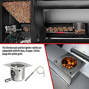 Grill Replacement Parts Kit Induction Fan,Upgraded 2.0 RPM Auger Motor, Fire Burn Pot and Hot Rod Ignitor, Power Cord Compatible with Traeger Pit Boss Z Grills Camp Chef Wood Pellet Grills