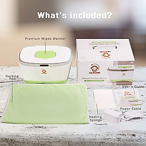 Lilmonki- Wet Wipe Warmer and Dispenser - For Baby Wipes - BPA-Free - Includes Bonus Changing Pad