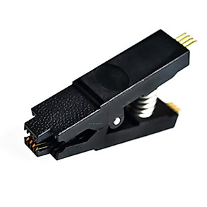 ACEIRMC SOIC8 SOP8 Flash Chip IC Test Clips Socket Adpter Programmer BIOS + CH341A 24 25 Series for EEPROM Flash BIOS USB Programmer Module (Single Clip + USB)